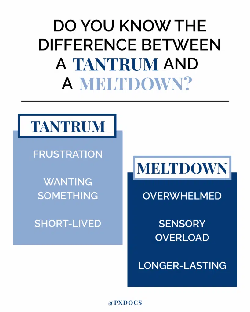 Understanding a Meltdown vs Tantrum in Kids | PX Docs